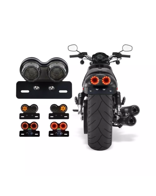 Double Barrel Universal Motorcycle Backlight – Premium LED Tail Light ...