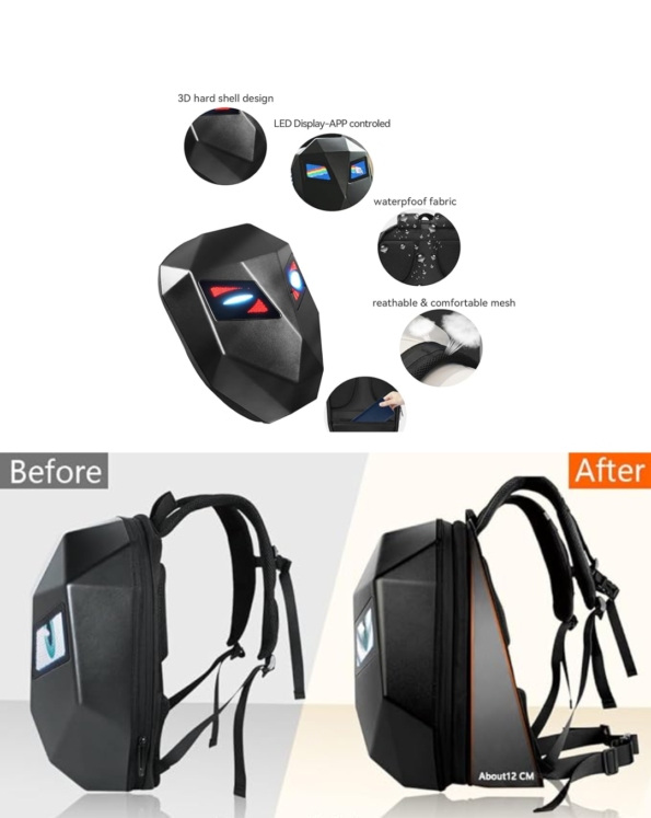 Rider Eye Backpack Hard Shell for Bike Riders | Waterproof Motorcycle ...