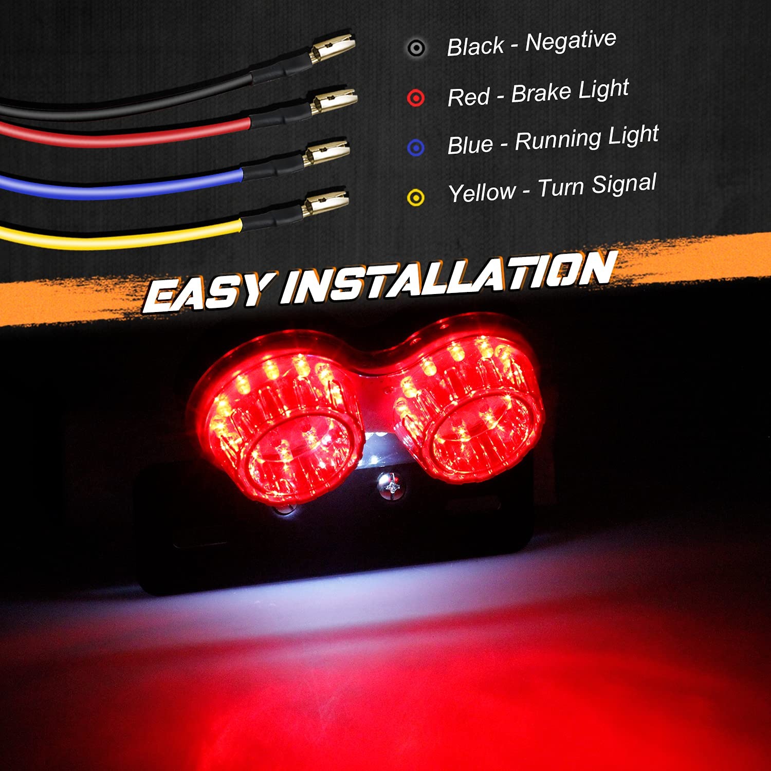 Dual LED Backlight with Integrated Indicators for Royal Enfield GT ...