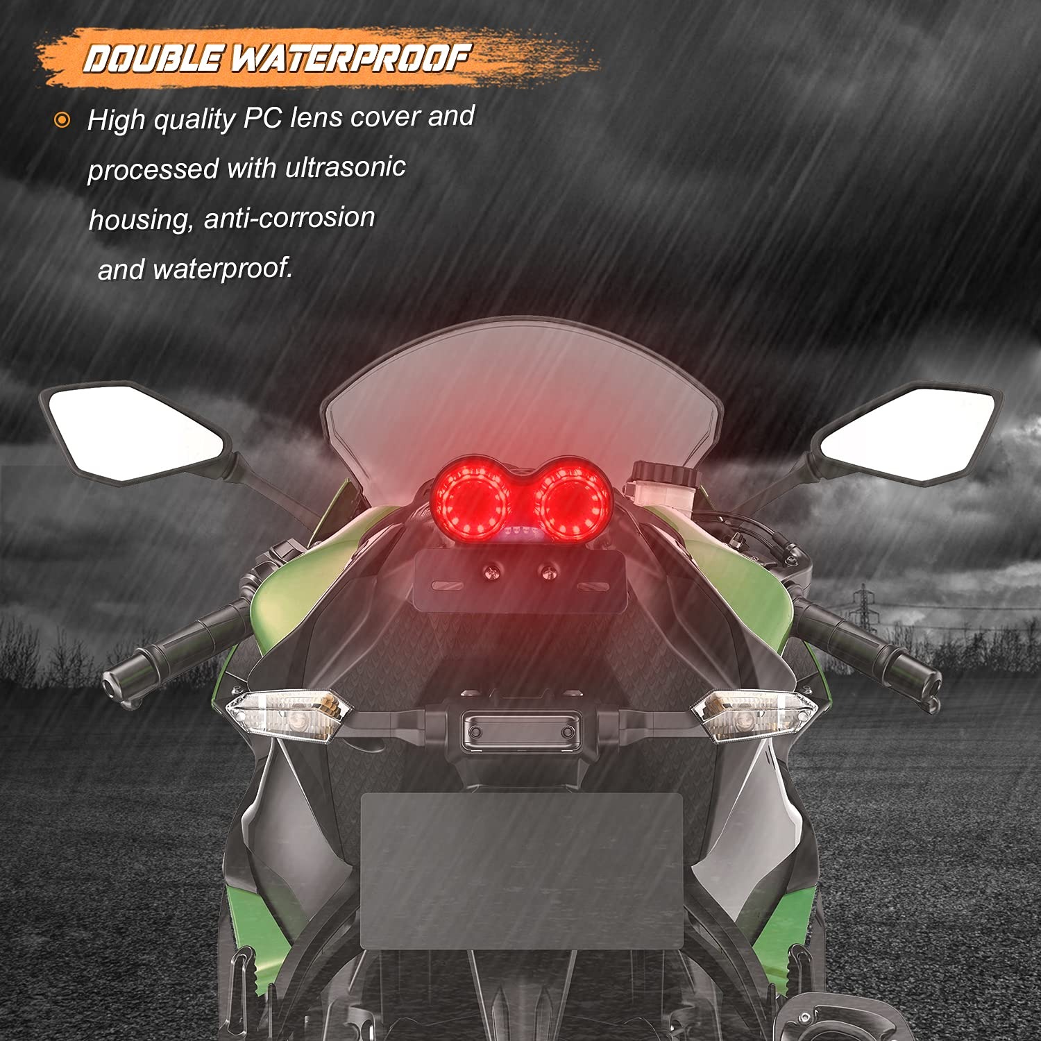 Dual LED Backlight with Integrated Indicators for Royal Enfield GT ...